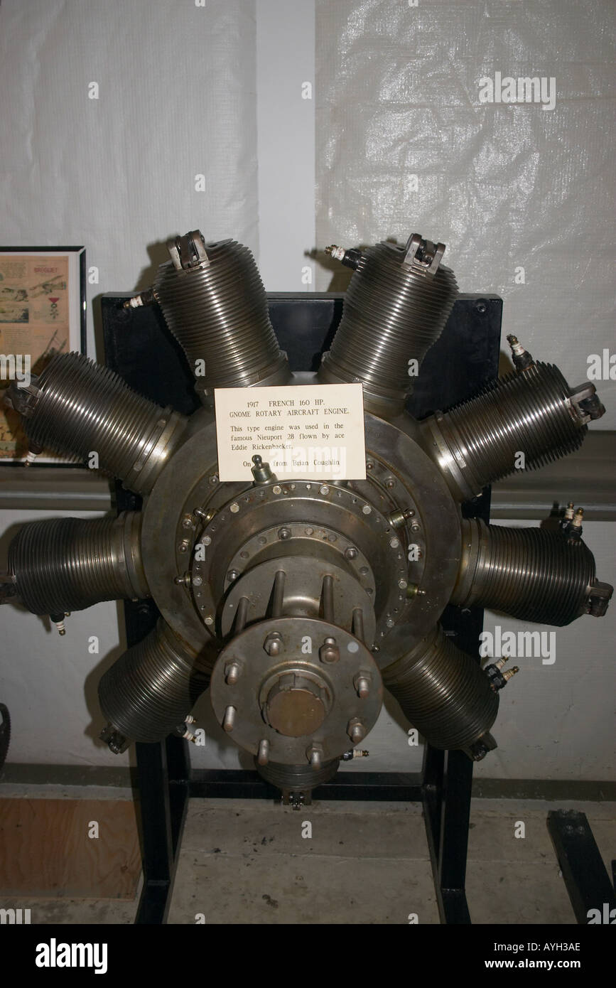 French Rotary Engine at Rhinebeck Air Show in NY Stock Photo - Alamy