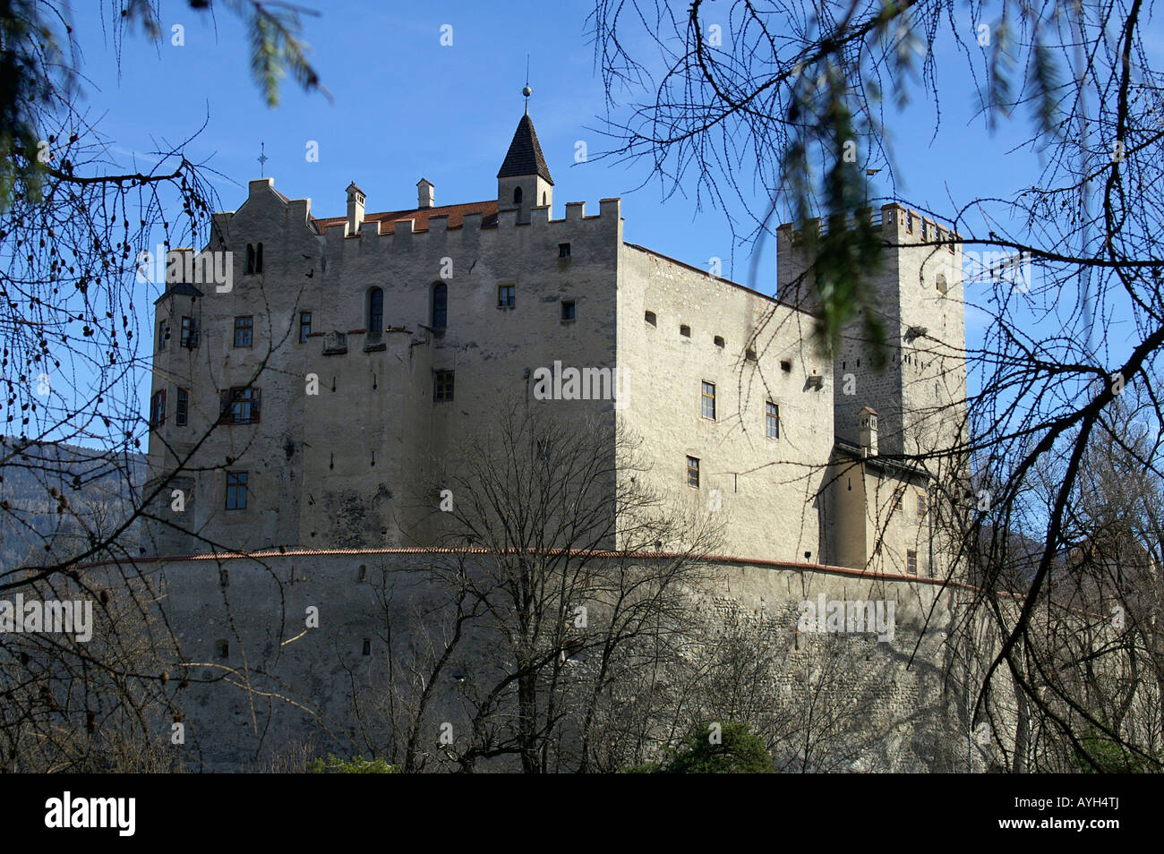 Castle in Brunico Stock Photo - Alamy