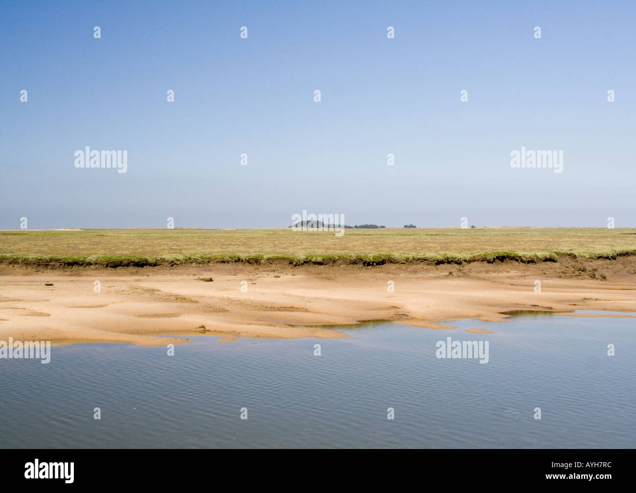 Norfolk coast overlooking Salt marsh Stock Photo - Alamy