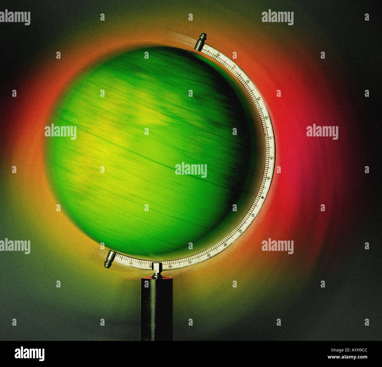Spinning green globe hi-res stock photography and images - Alamy