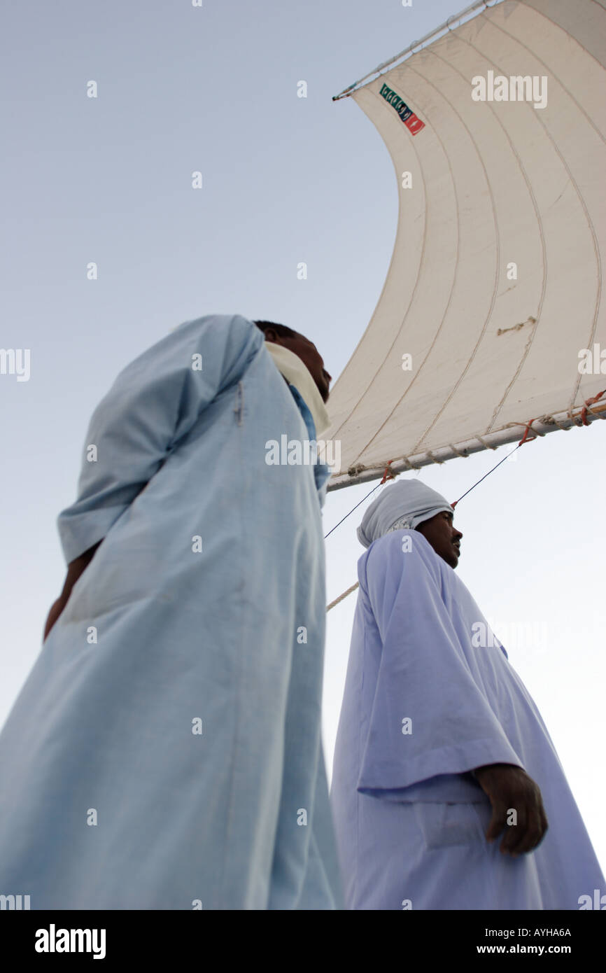 Egypt boat nile sailors hi-res stock photography and images - Alamy