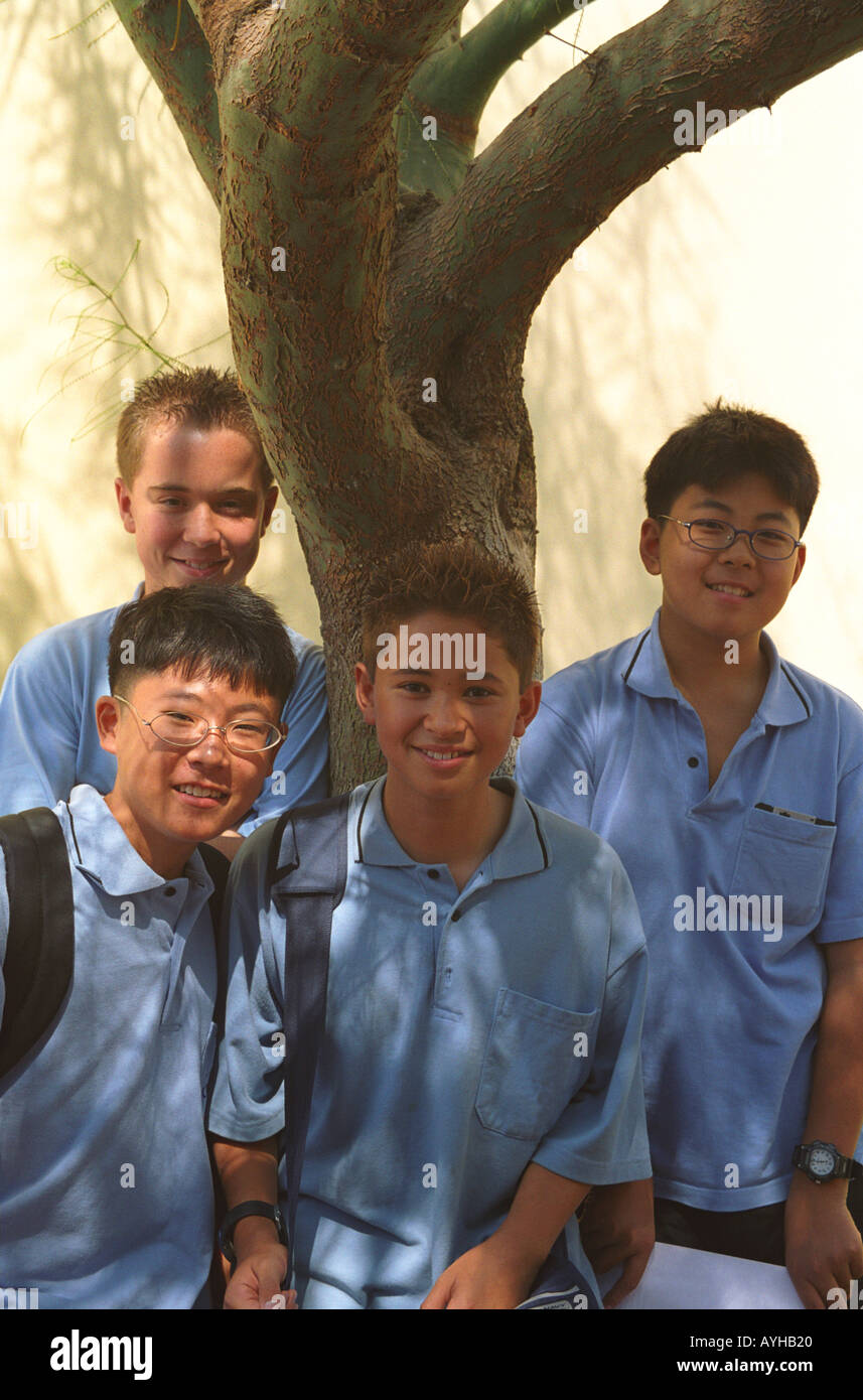 group of school boys Stock Photo - Alamy