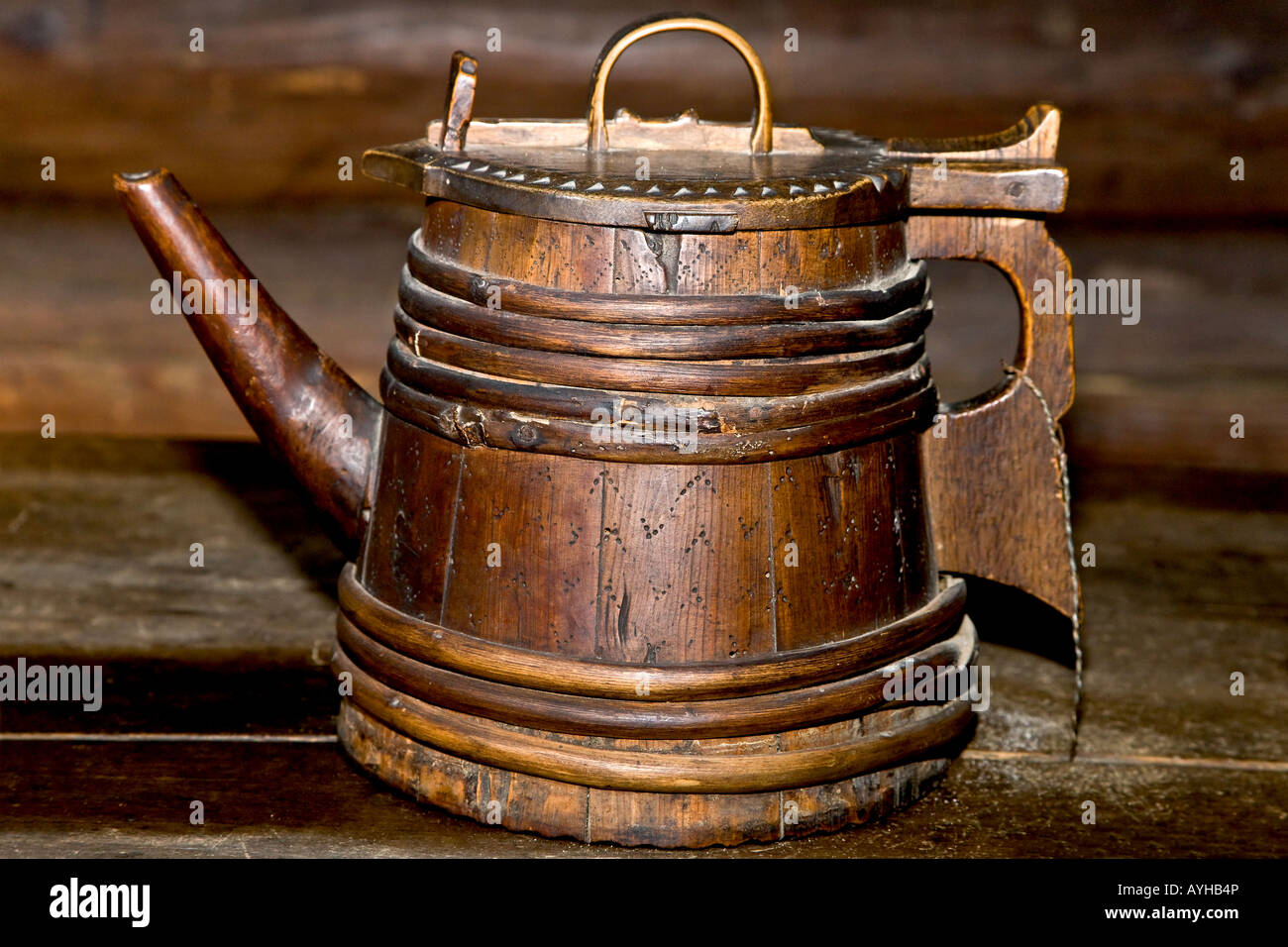Old wooden jug Stock Photo - Alamy