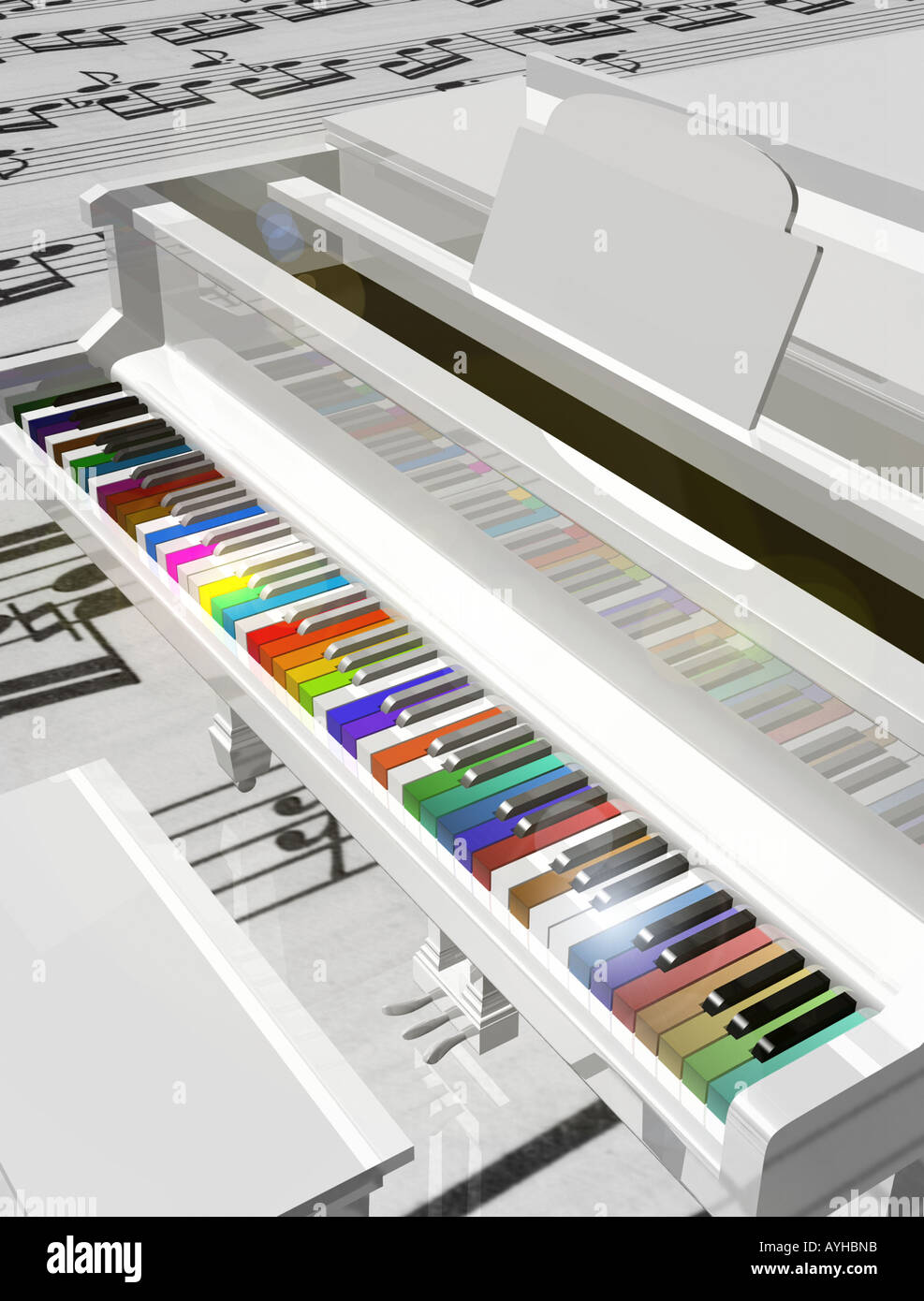 Rainbow piano hi-res stock photography and images - Alamy