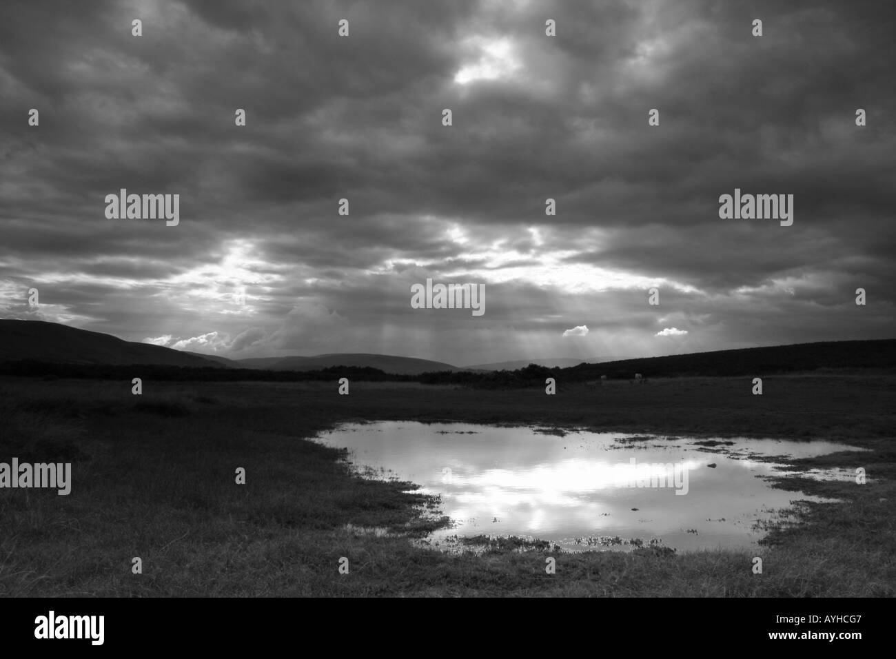 Cloud Reflection Brecon Beacons Stock Photo - Alamy