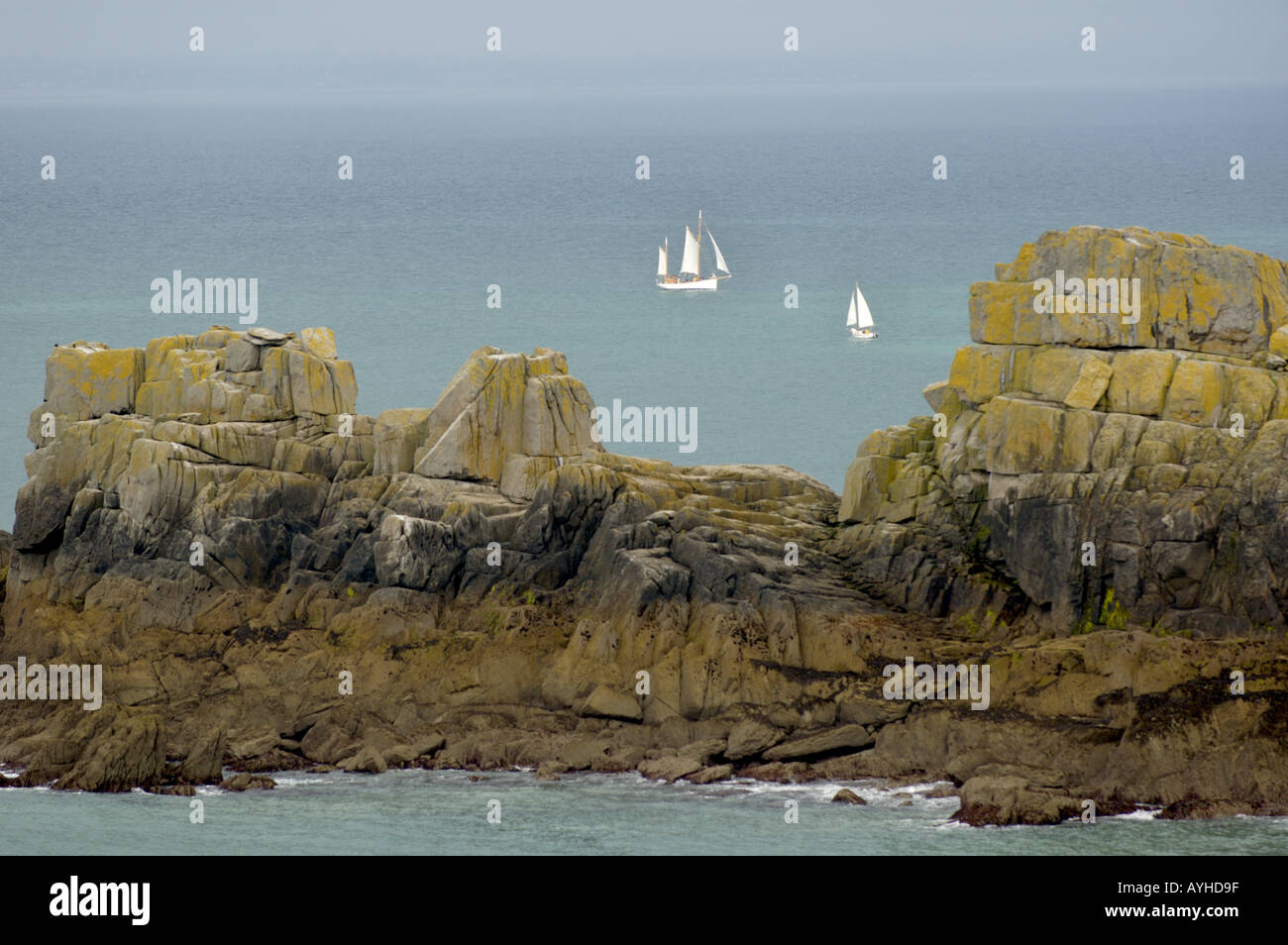 Pointe Du Groin Rocky Cliff Stock Photo - Alamy