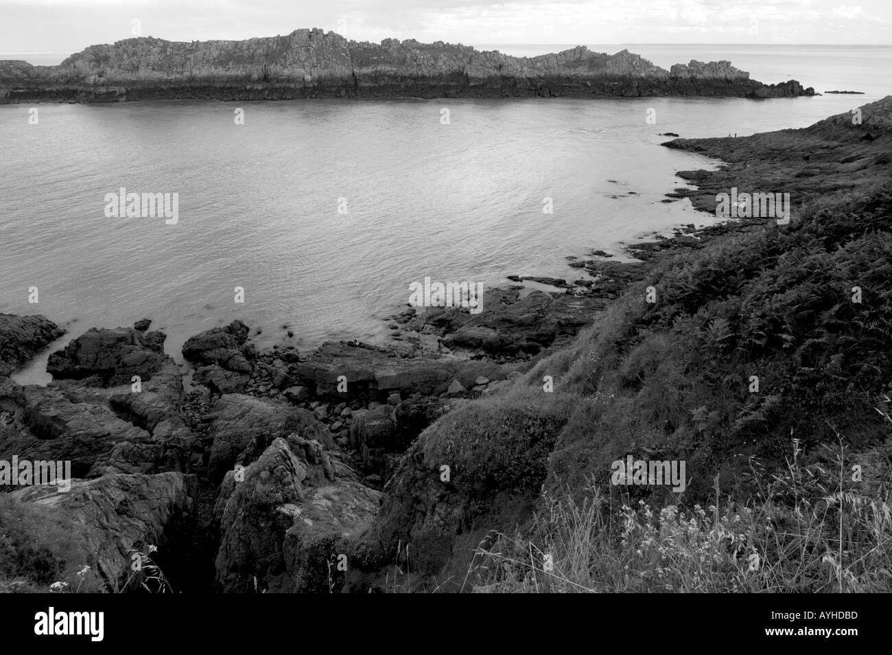 Surrounded by rocks Black and White Stock Photos & Images - Alamy