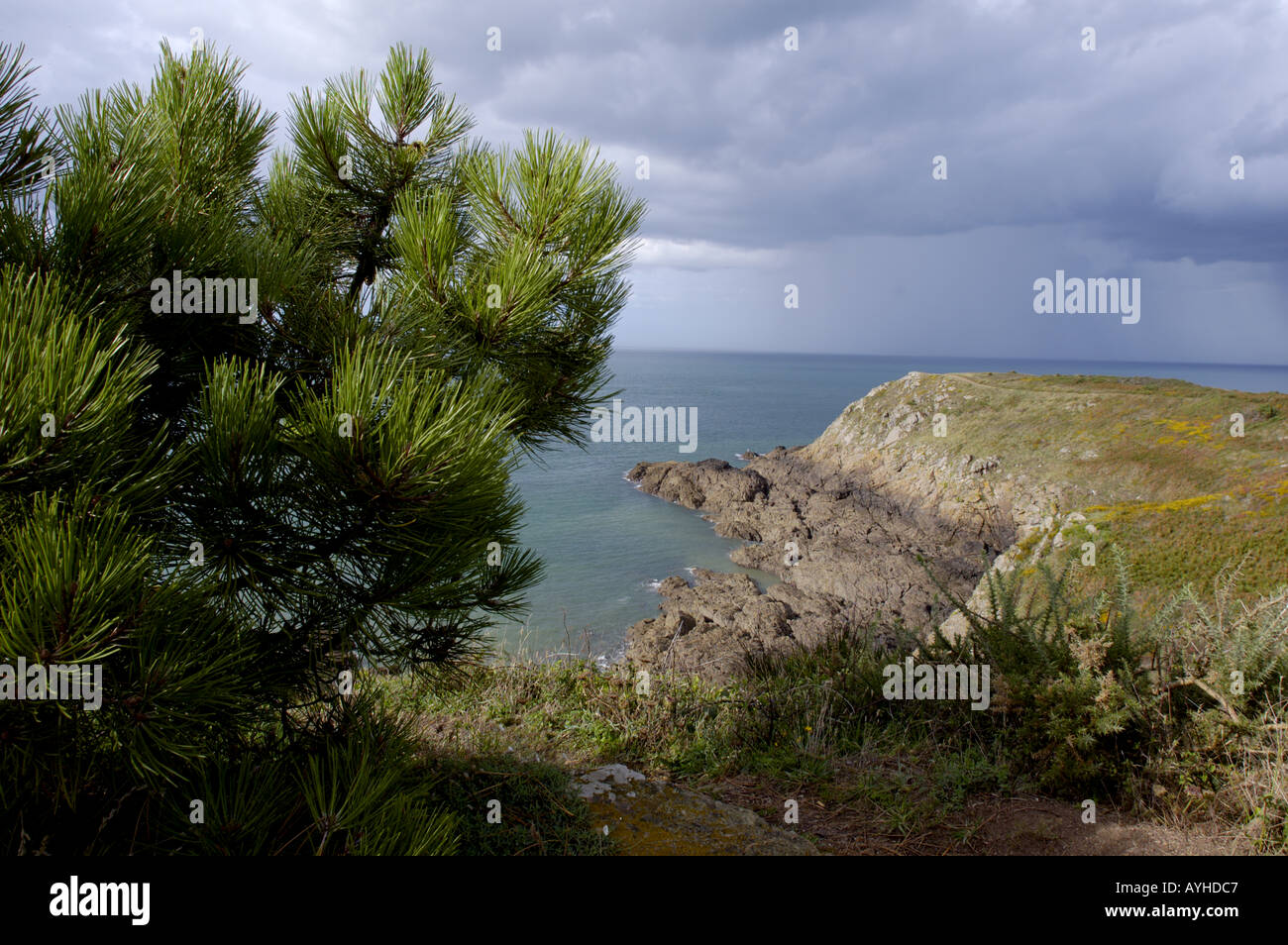 Pointe Du Groin Rocky Cliff Stock Photo - Alamy