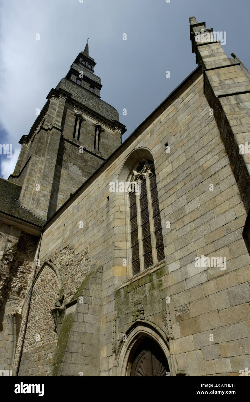 Dinan The Saint Sauveur Basilica Stock Photo - Alamy