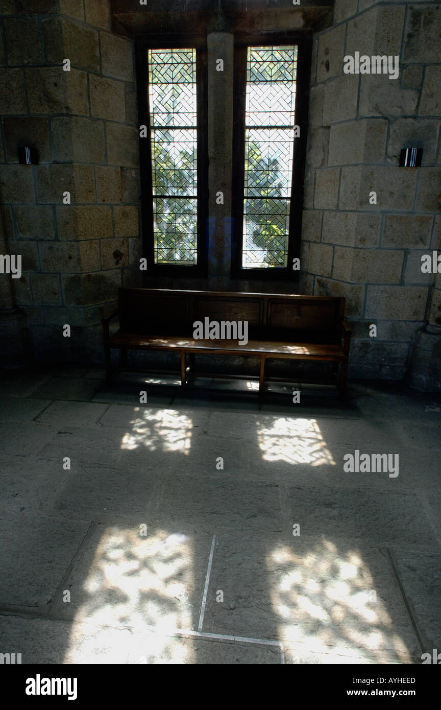France brittany mont st michel stained glass window inside the ...