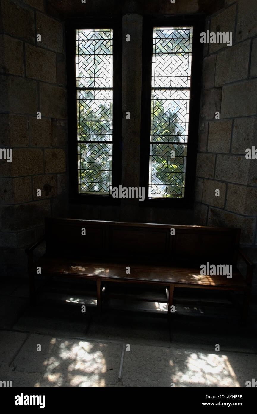 France brittany mont st michel stained glass window inside the ...