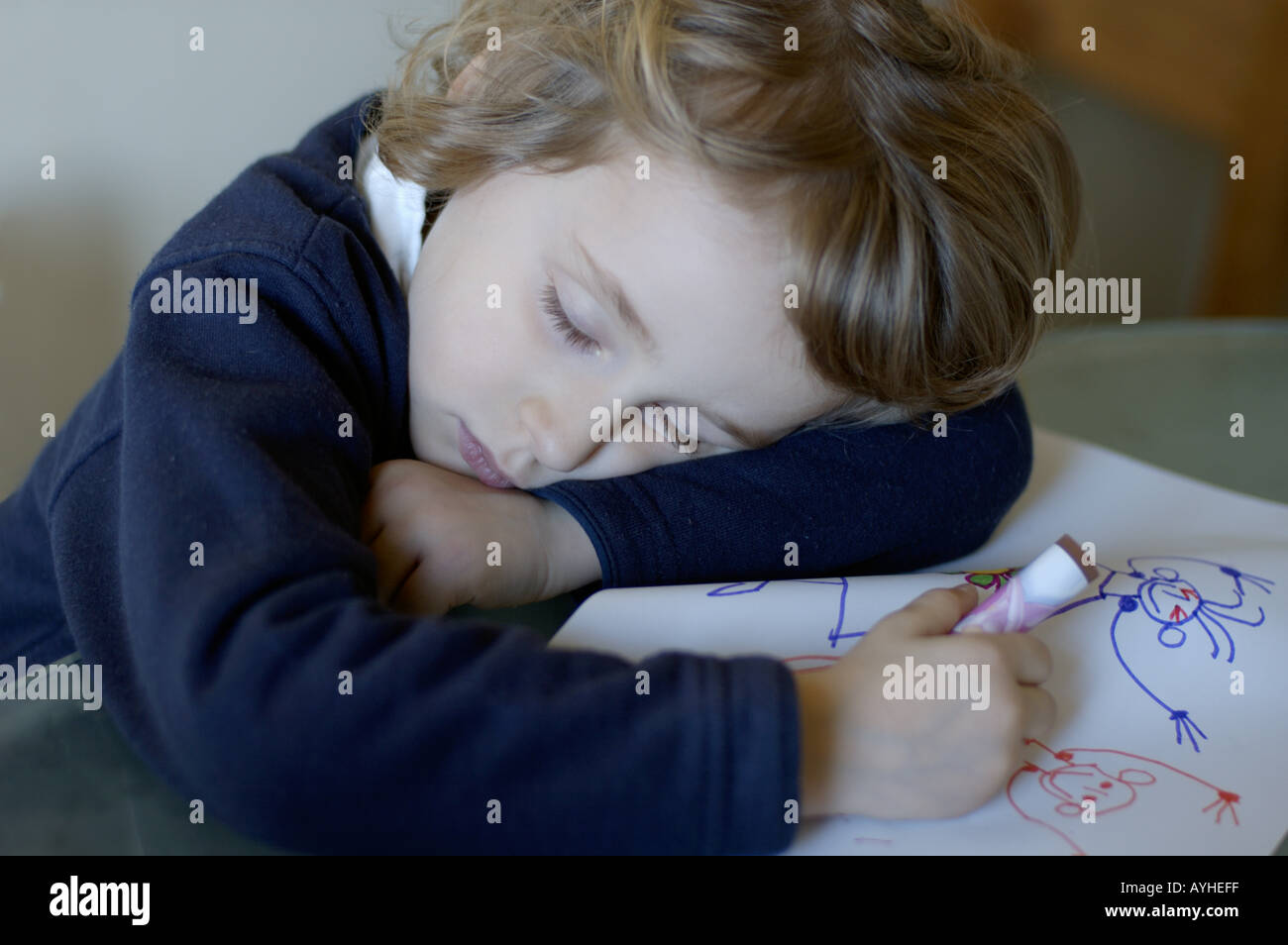 Sleeping child drawing hi-res stock photography and images - Alamy