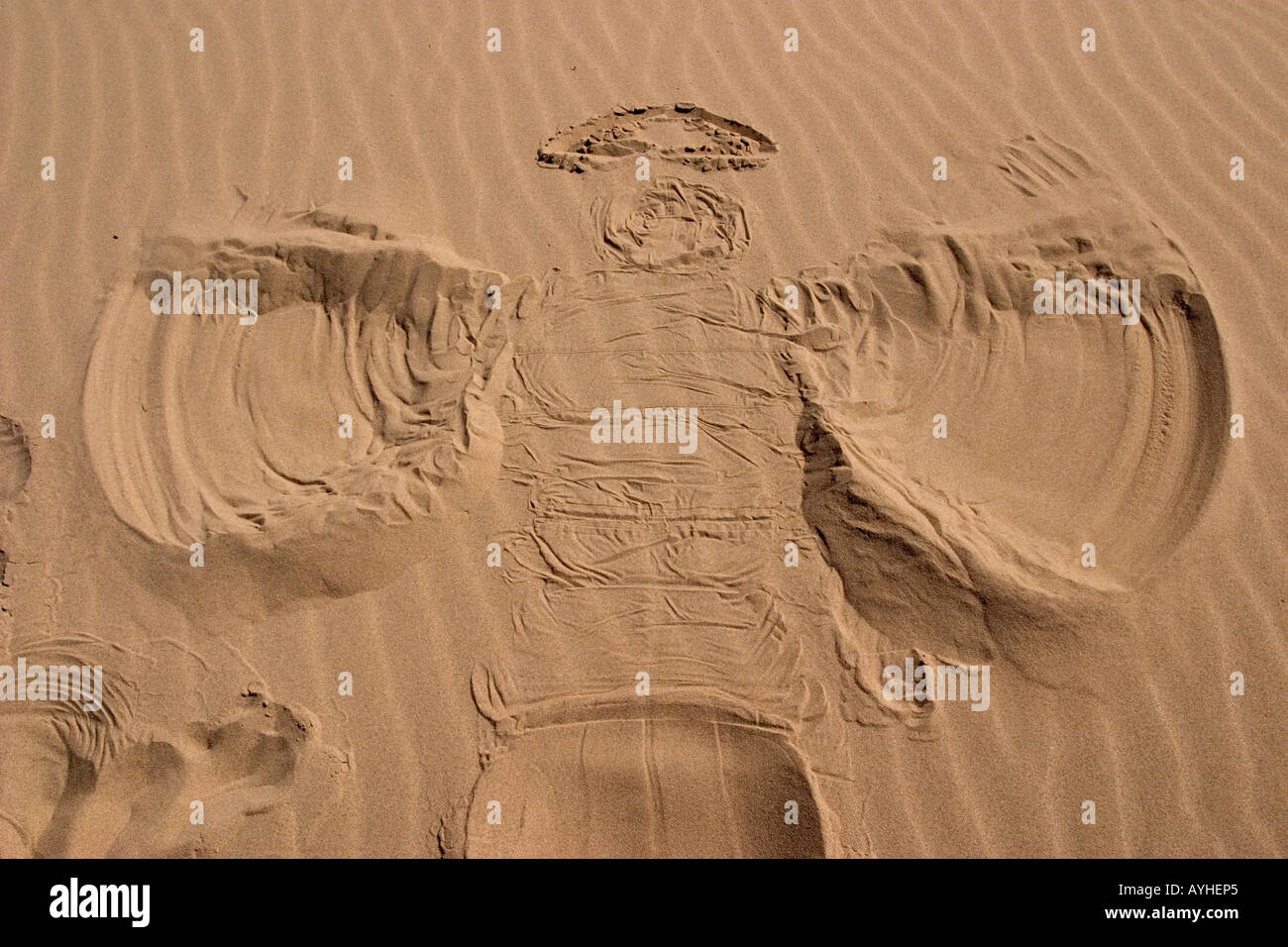 Sand angle with halo Stock Photo - Alamy