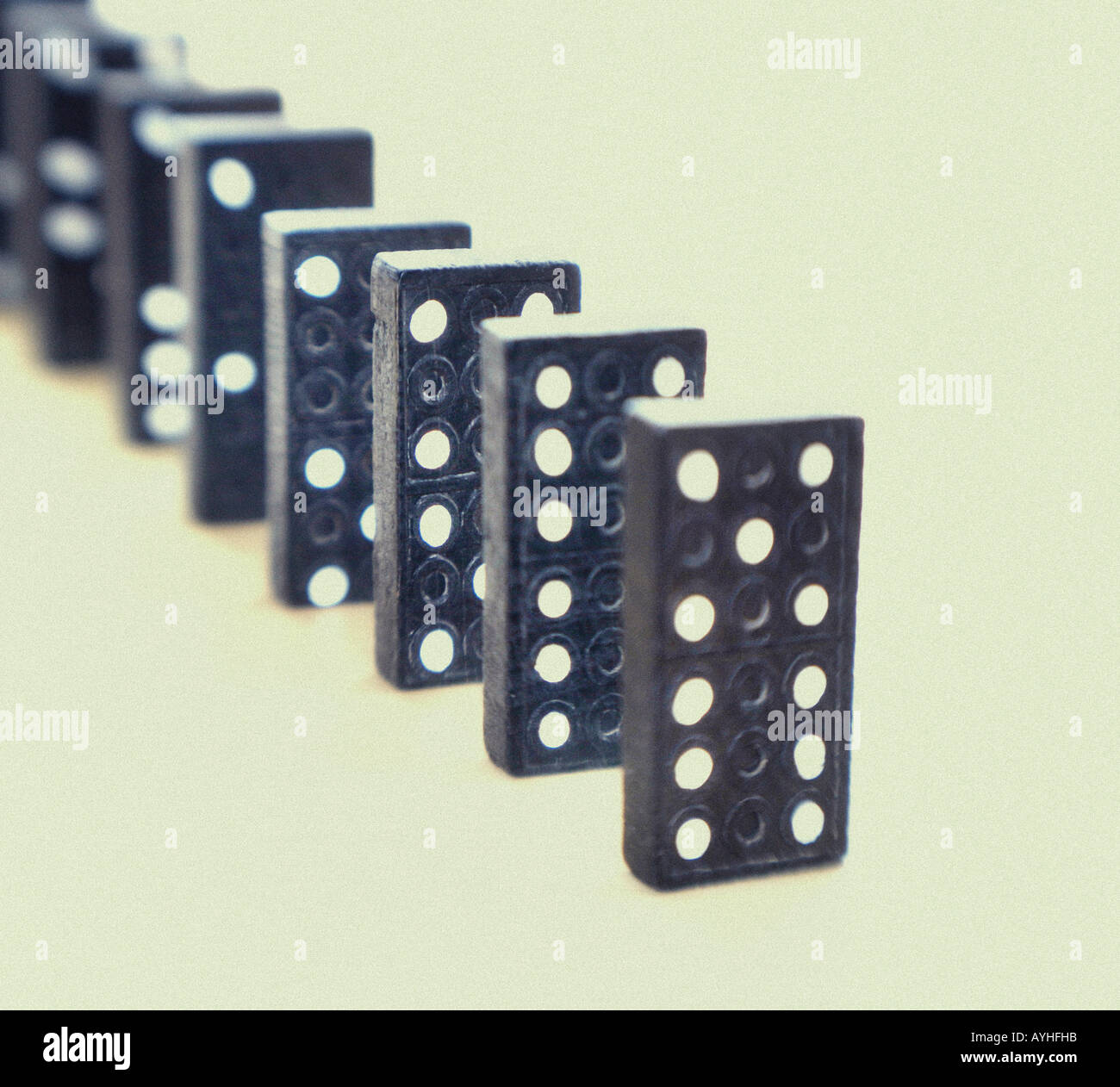 a line of dominoes Stock Photo - Alamy