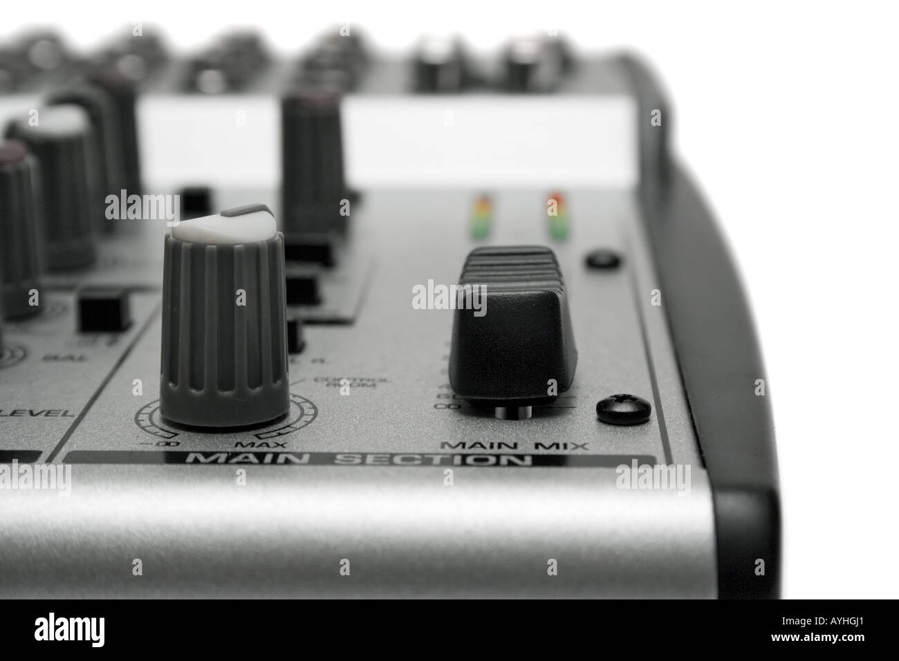 Mixing Desk (Close View Stock Photo - Alamy