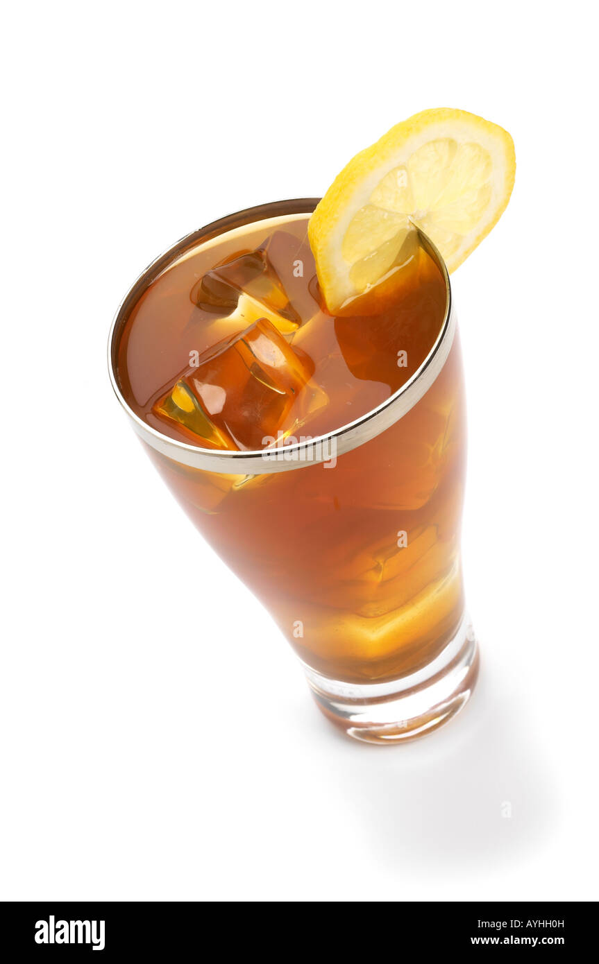 Iced tea with lemon Stock Photo - Alamy