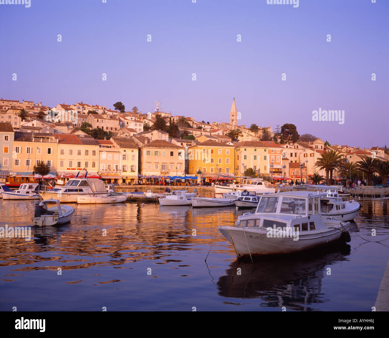 Mali Losinj town and harbour, Losinj Island, Kvarner Gulf, Croatia ...