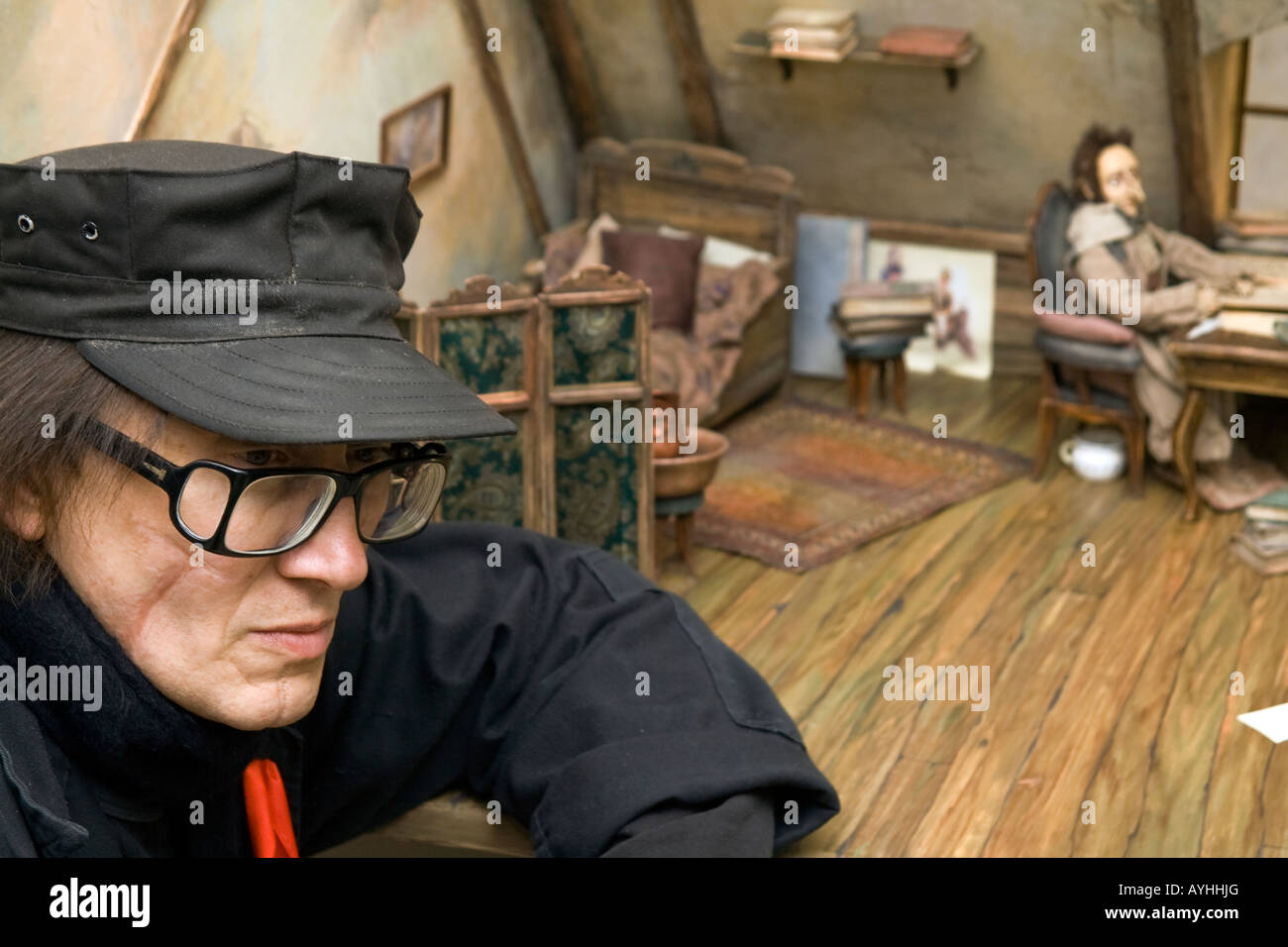 Famous Russian artist Mikhail Shemyakin at the openin of his exhibition ...