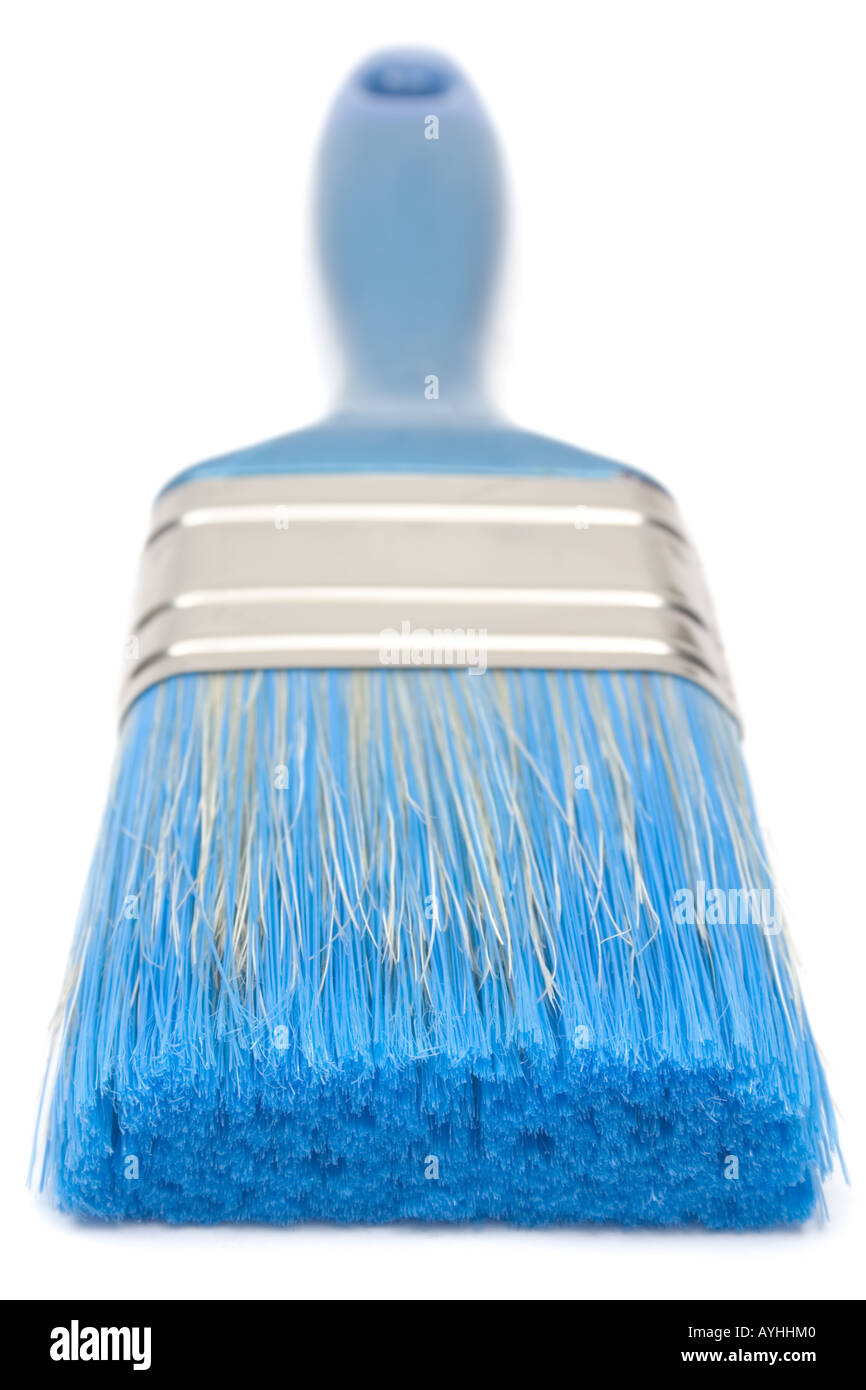 Blue Paint Brush (Front View Stock Photo - Alamy
