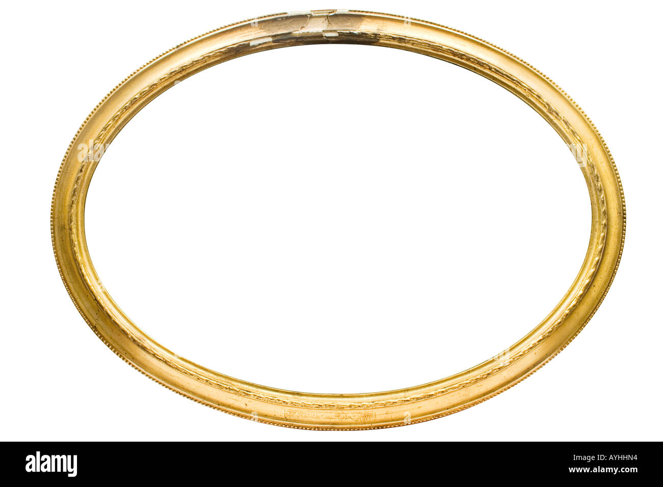Damaged Oval Picture Frame Stock Photo - Alamy