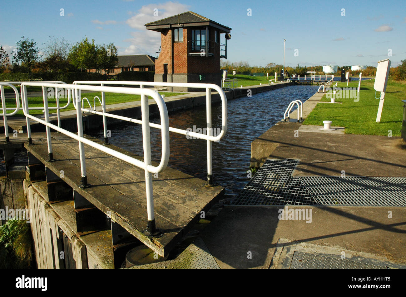 River aire calder navigation travel narrowbaot barge hi-res stock ...