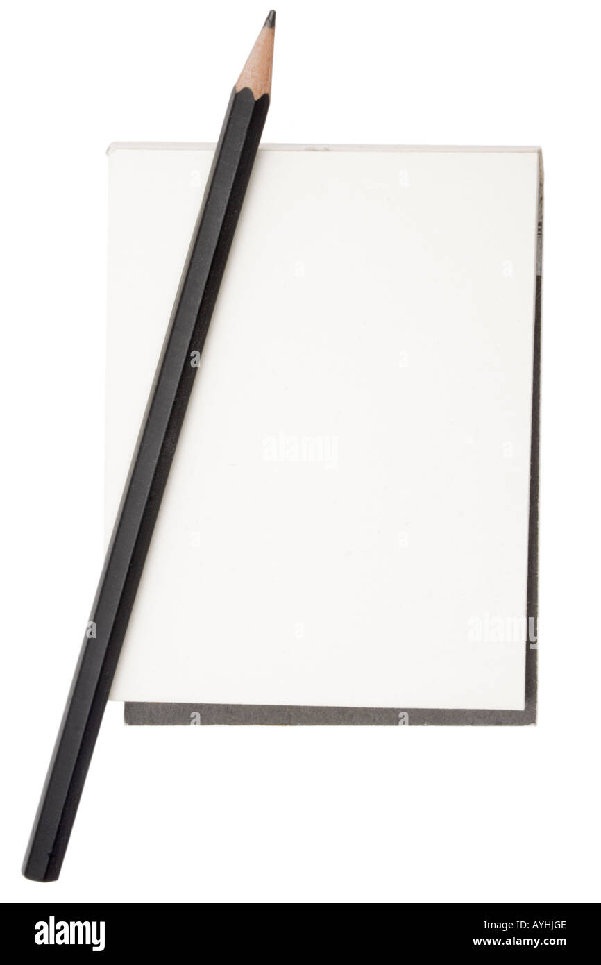 Pencil and Notepad Stock Photo - Alamy