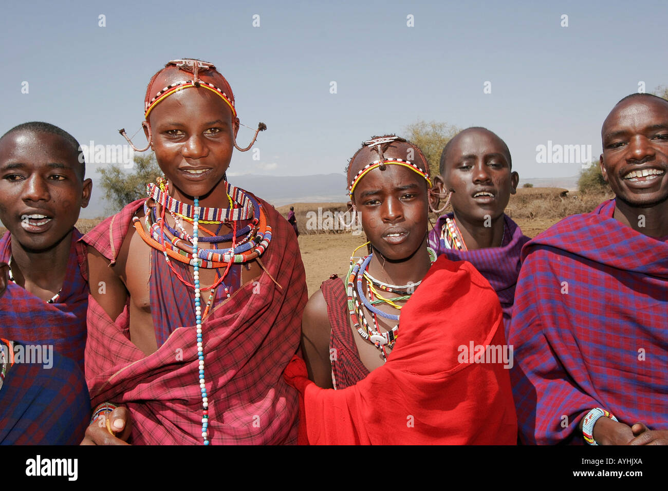 Masai men smiling happy hi-res stock photography and images - Alamy