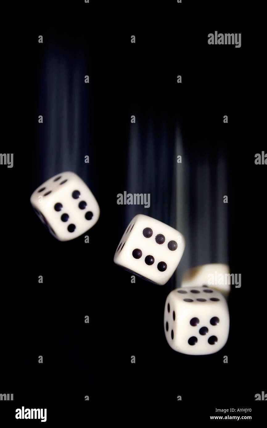 Falling Dice w/ Motion Blur Stock Photo - Alamy