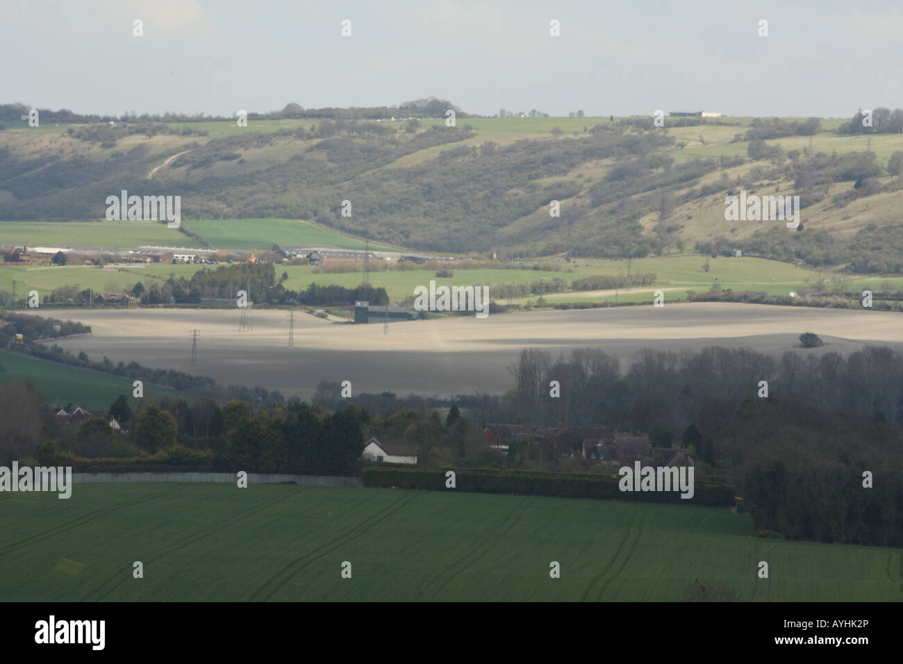 View from Ivinghoe Beacon of Dunstable Downs Stock Photo - Alamy