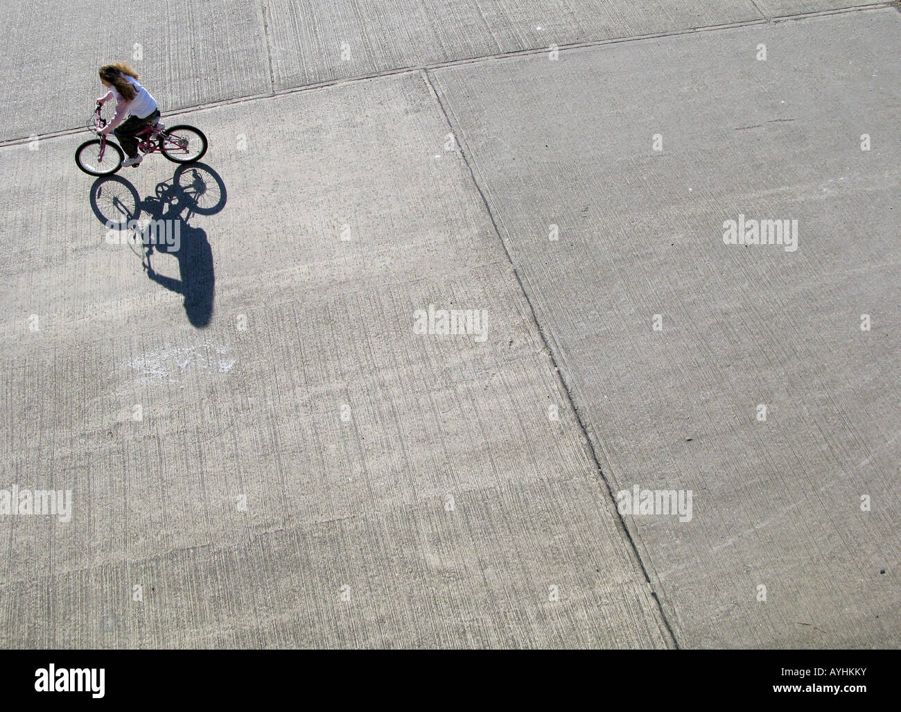 girl on bicycle Stock Photo - Alamy