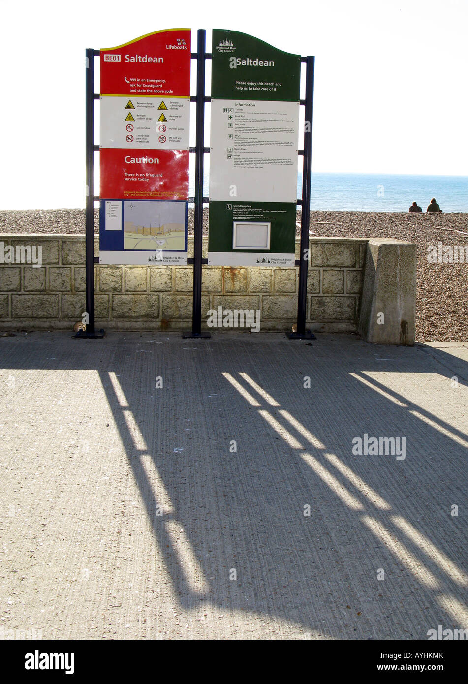 Sign post promenade Brighton Stock Photo - Alamy