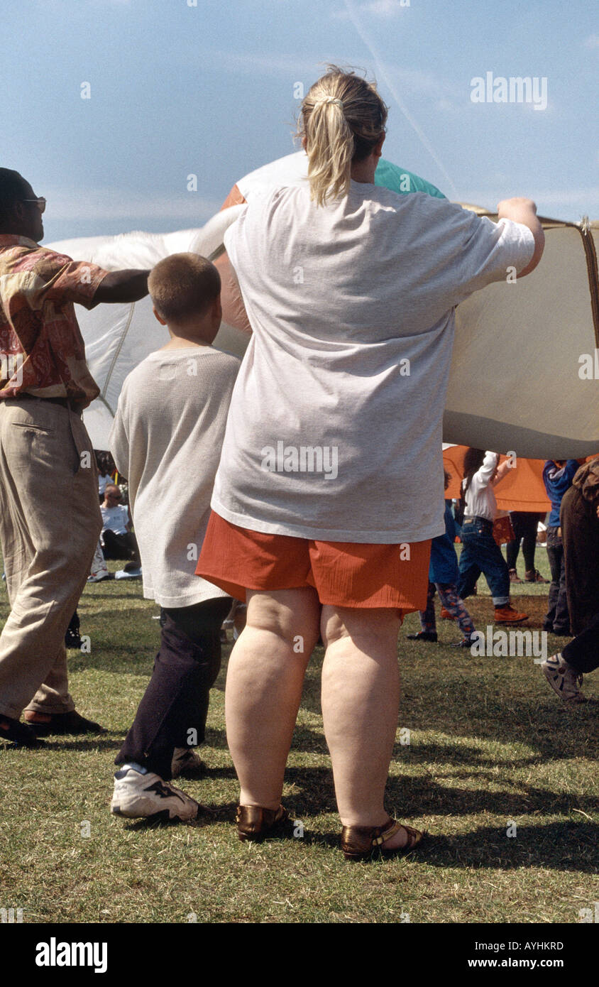 Back view obese woman hi-res stock photography and images - Alamy