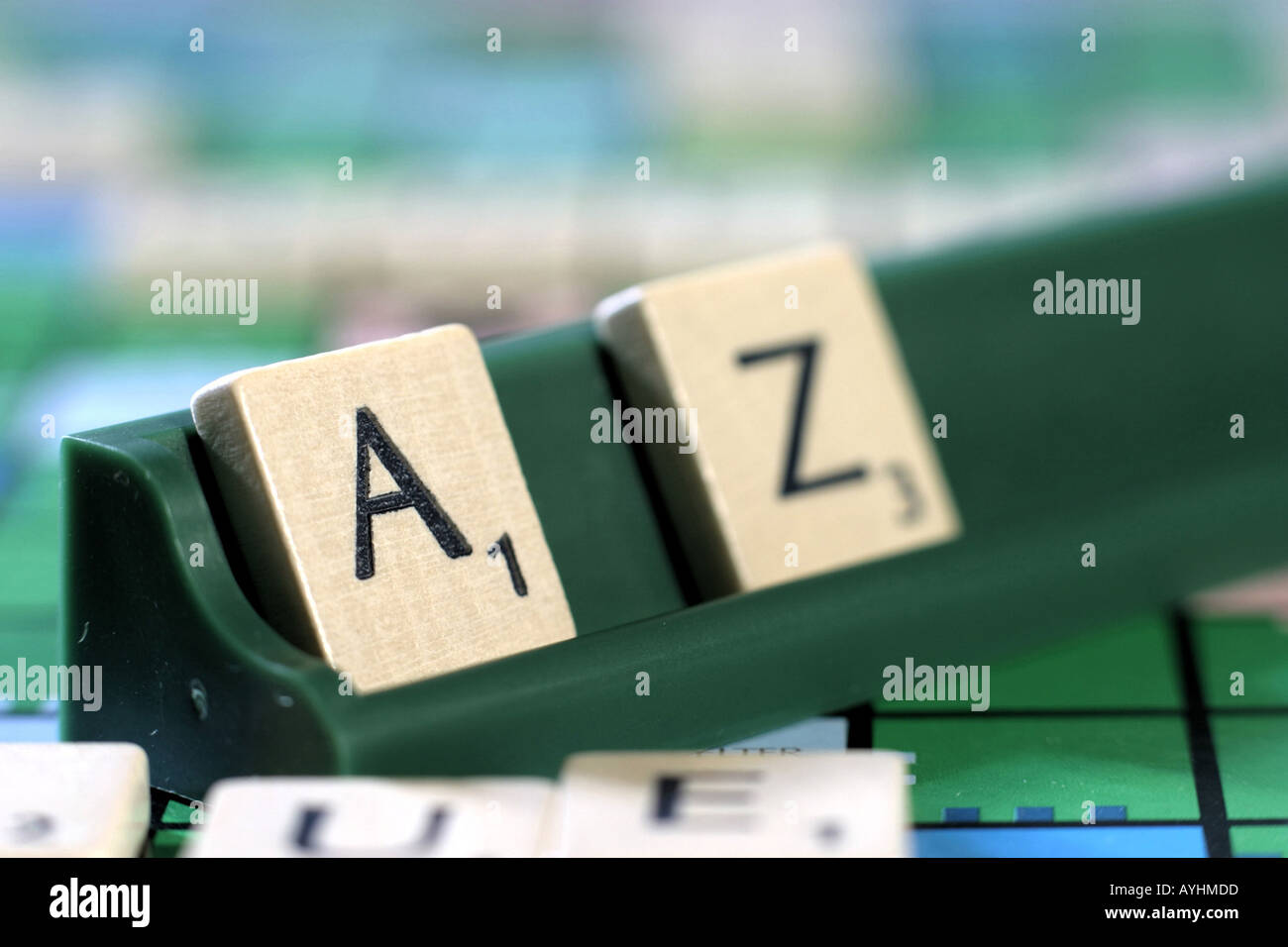 Scrabble letters a z hi-res stock photography and images - Alamy