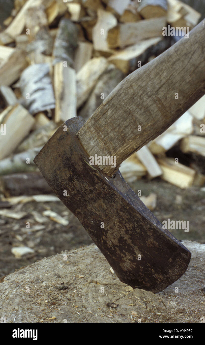 Brennholz hacken hi-res stock photography and images - Alamy