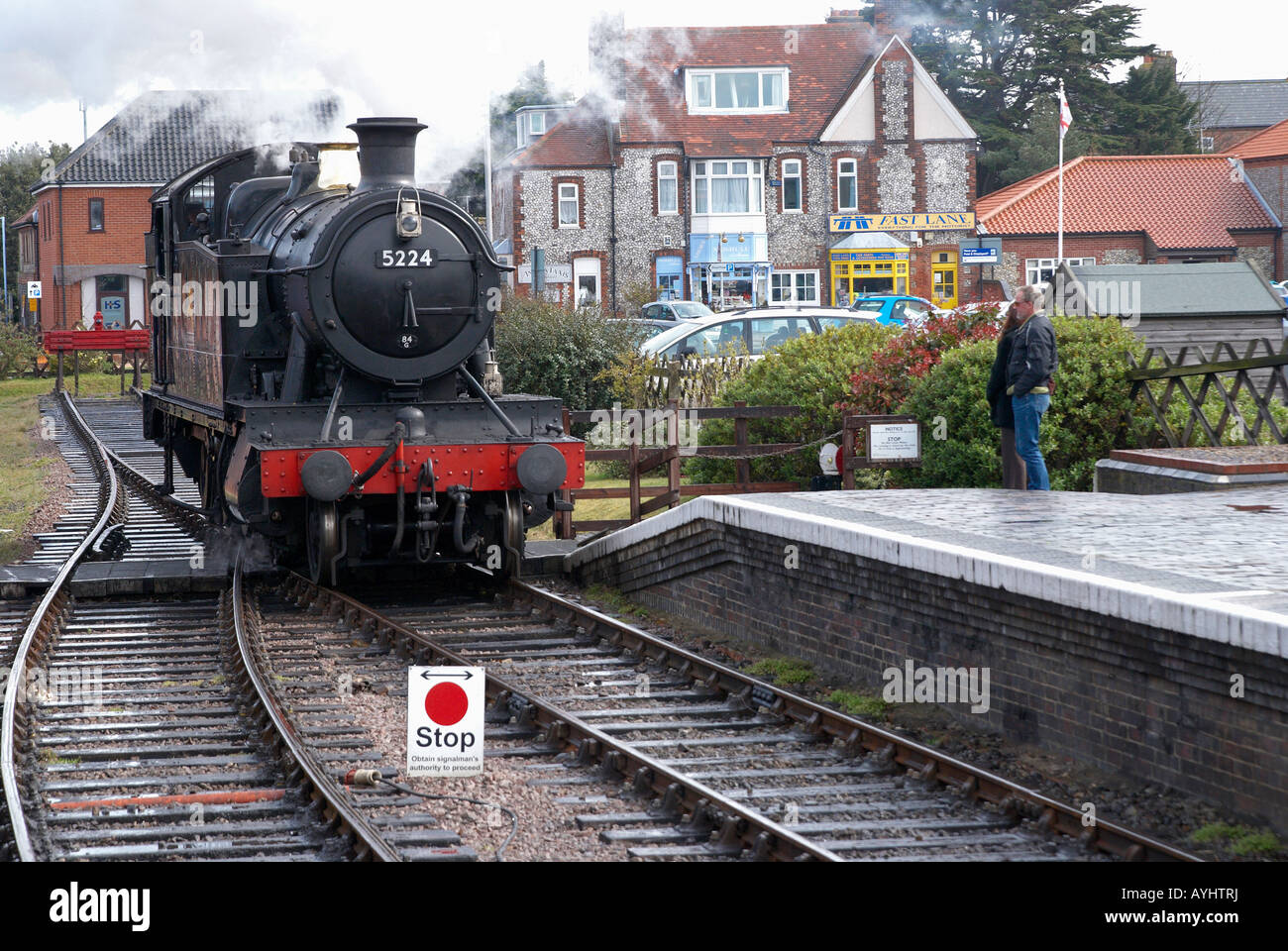 Former GWR 2-8-0T freight locomotive No 5224 of the 52XX class running ...