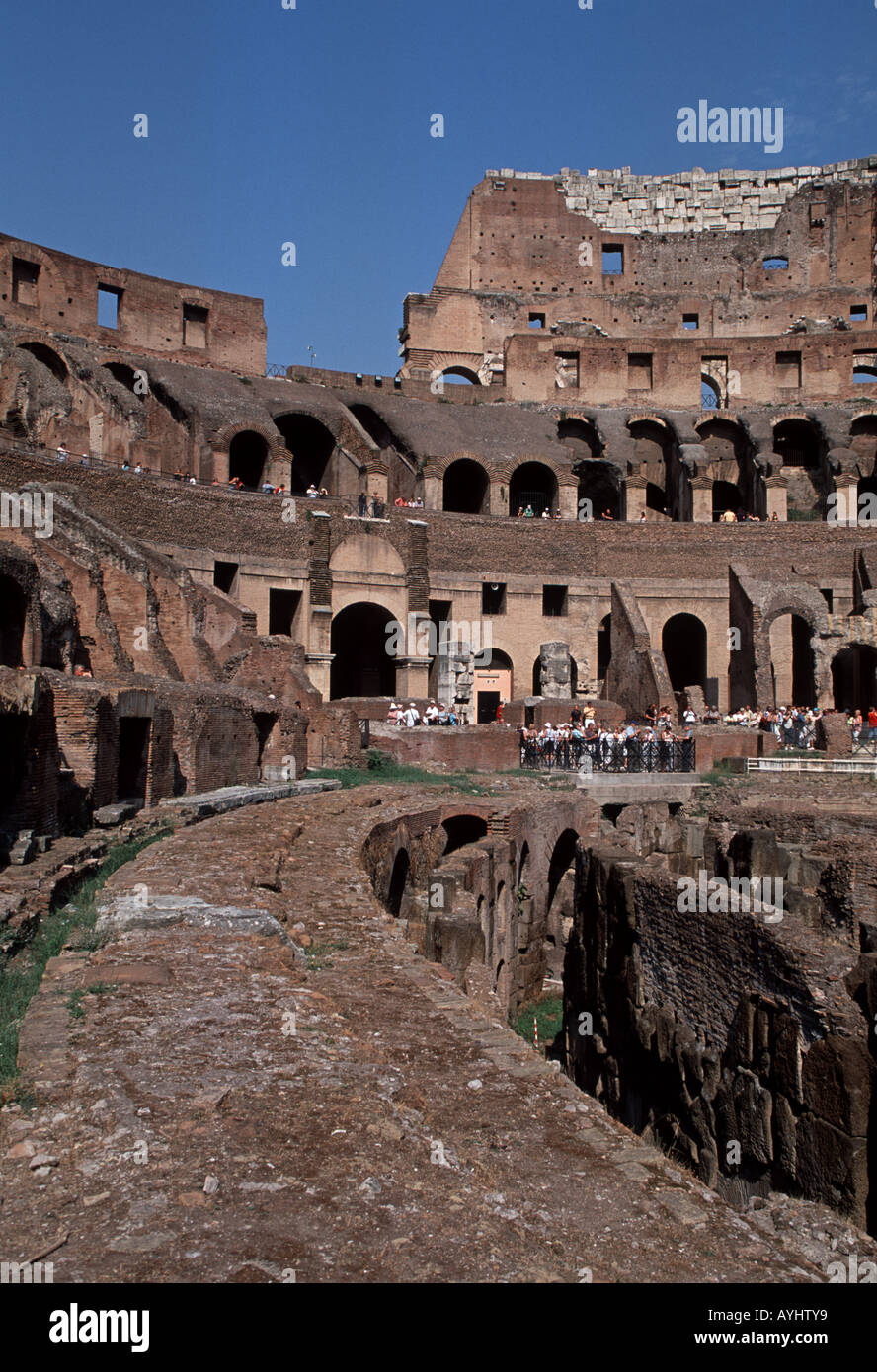 The interior the Colosseum Rome Stock Photo - Alamy