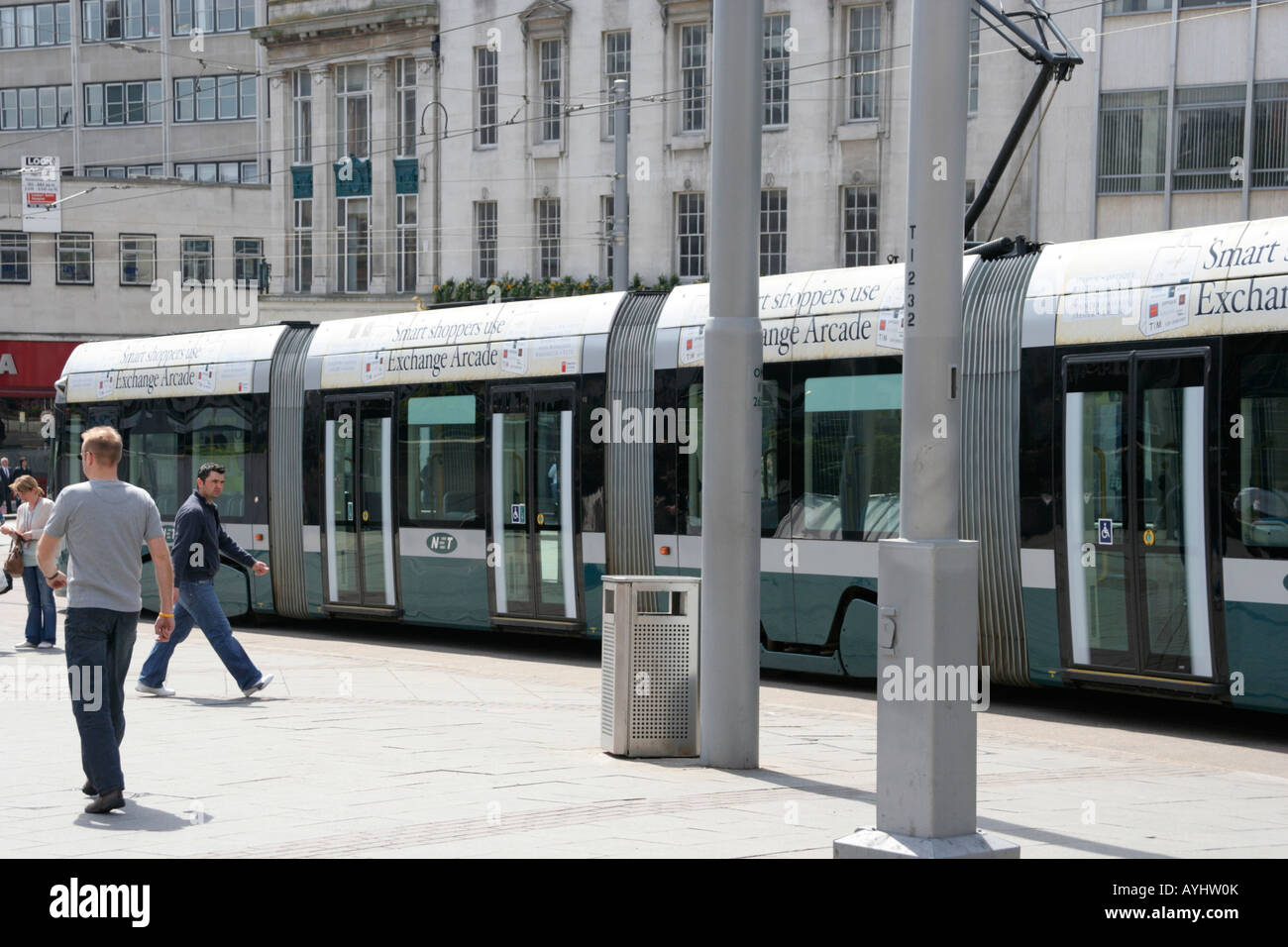 city tram public transport system nottingham city centre ...