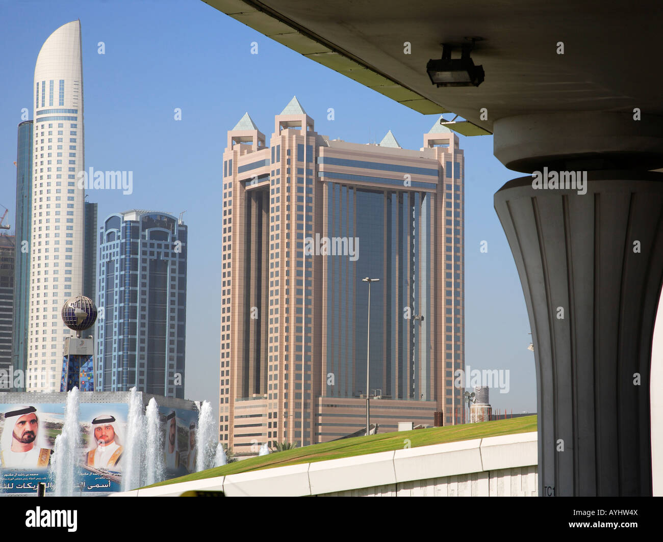 United Arab Emirates Dubai Sheikh Zayed Road highrise buildings Stock ...