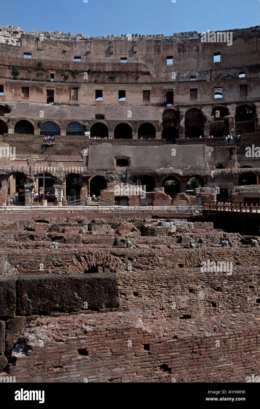 The interior the Colosseum Rome Stock Photo - Alamy