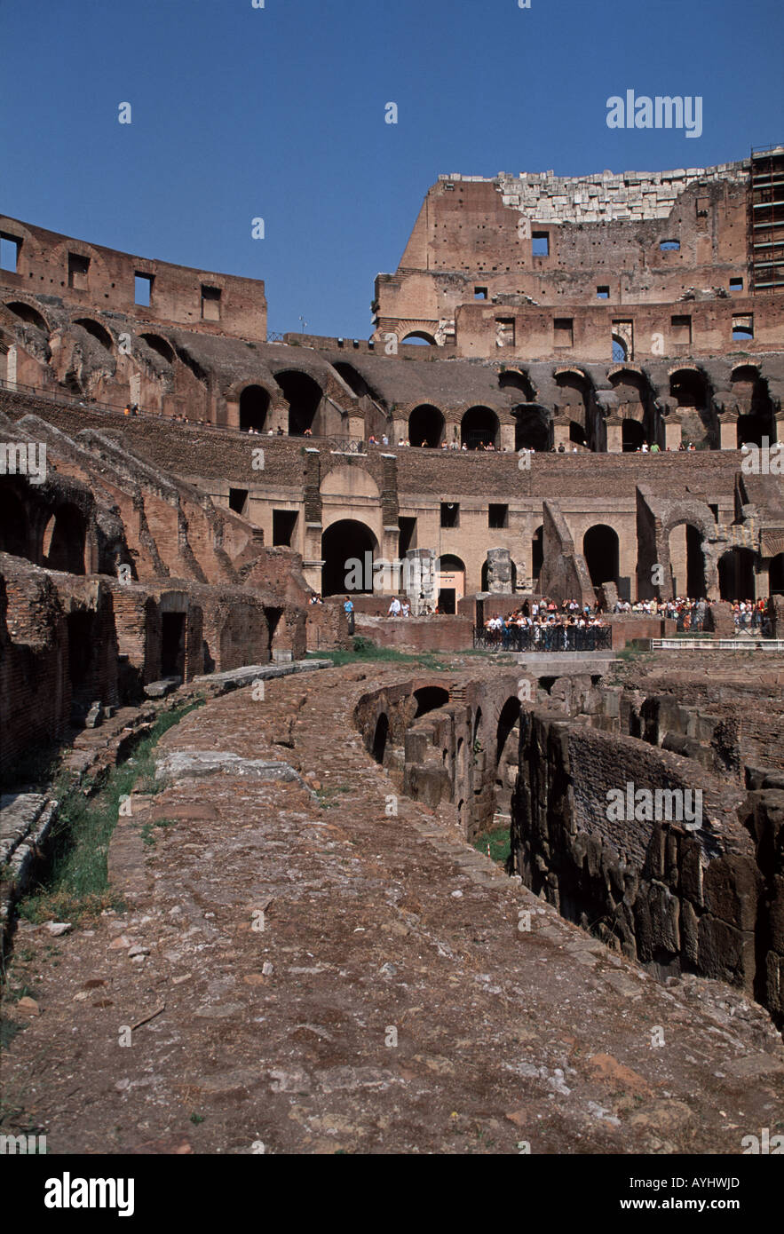 The interior the Colosseum Rome Stock Photo - Alamy
