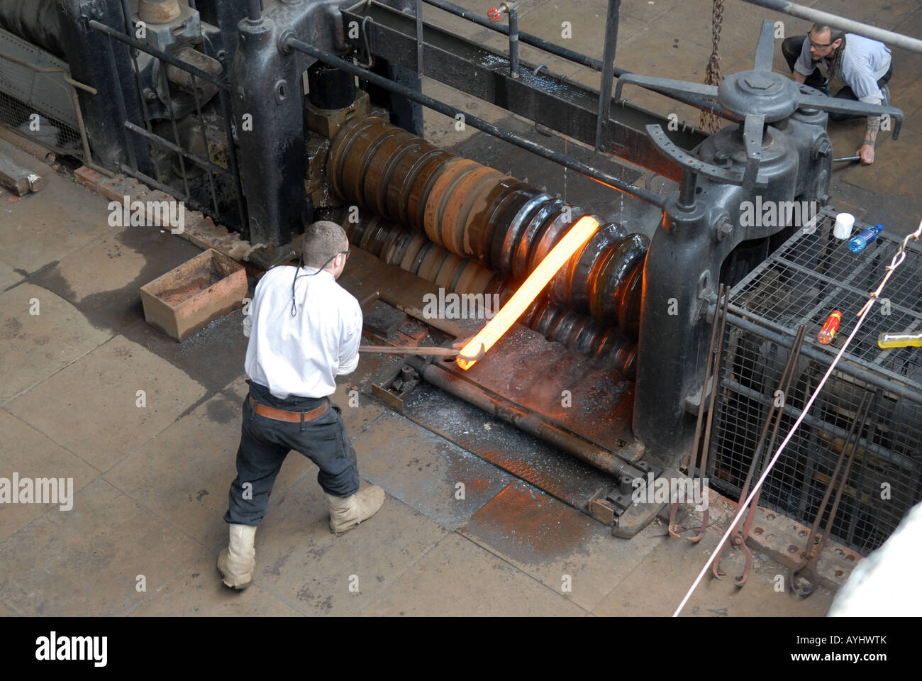 Wrought iron rolling mill at Blists Hill Victorian Town in Telford ...