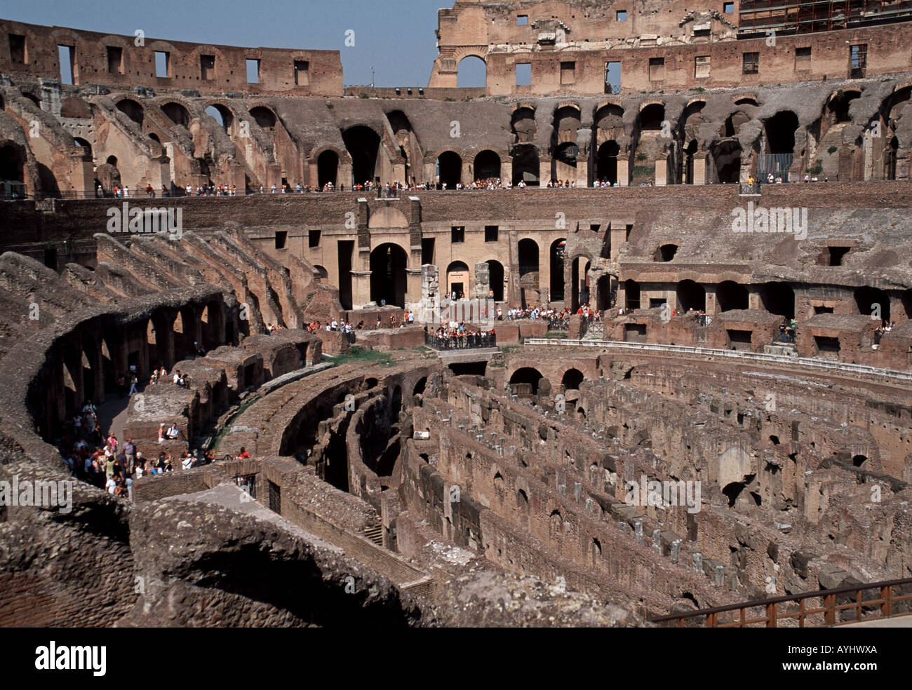 The interior of the 1st Century Colosseum Rome Stock Photo - Alamy