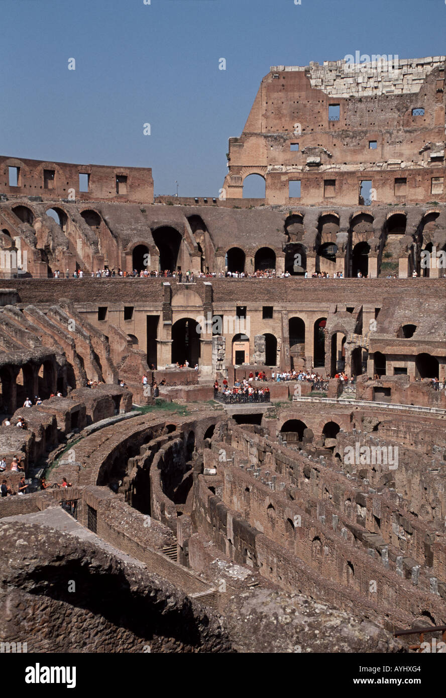 The interior of the 1st Century Colosseum Rome Stock Photo - Alamy