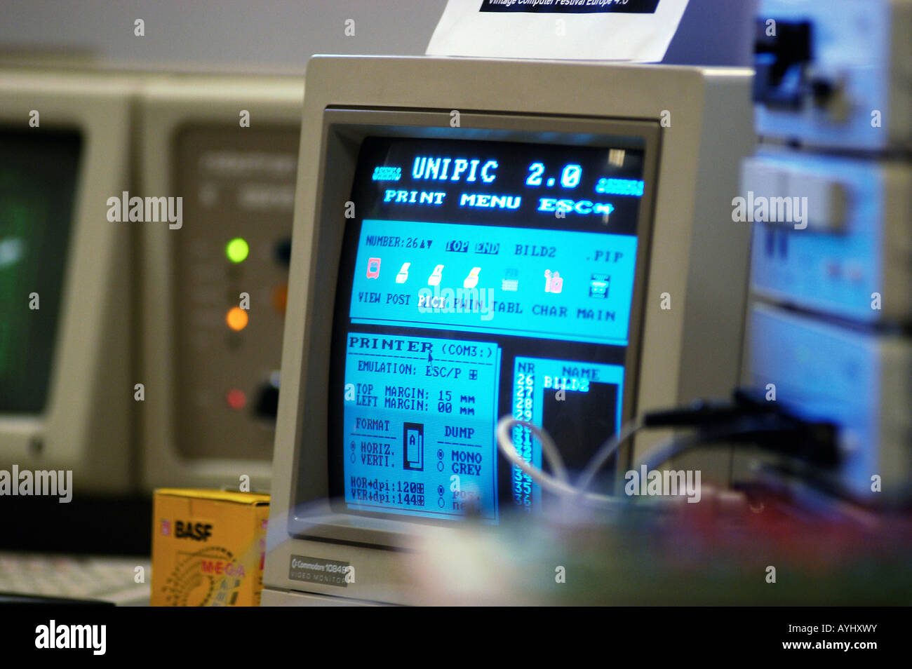 An antique Commodore computer at the Vintage Computer Festival, Munich ...