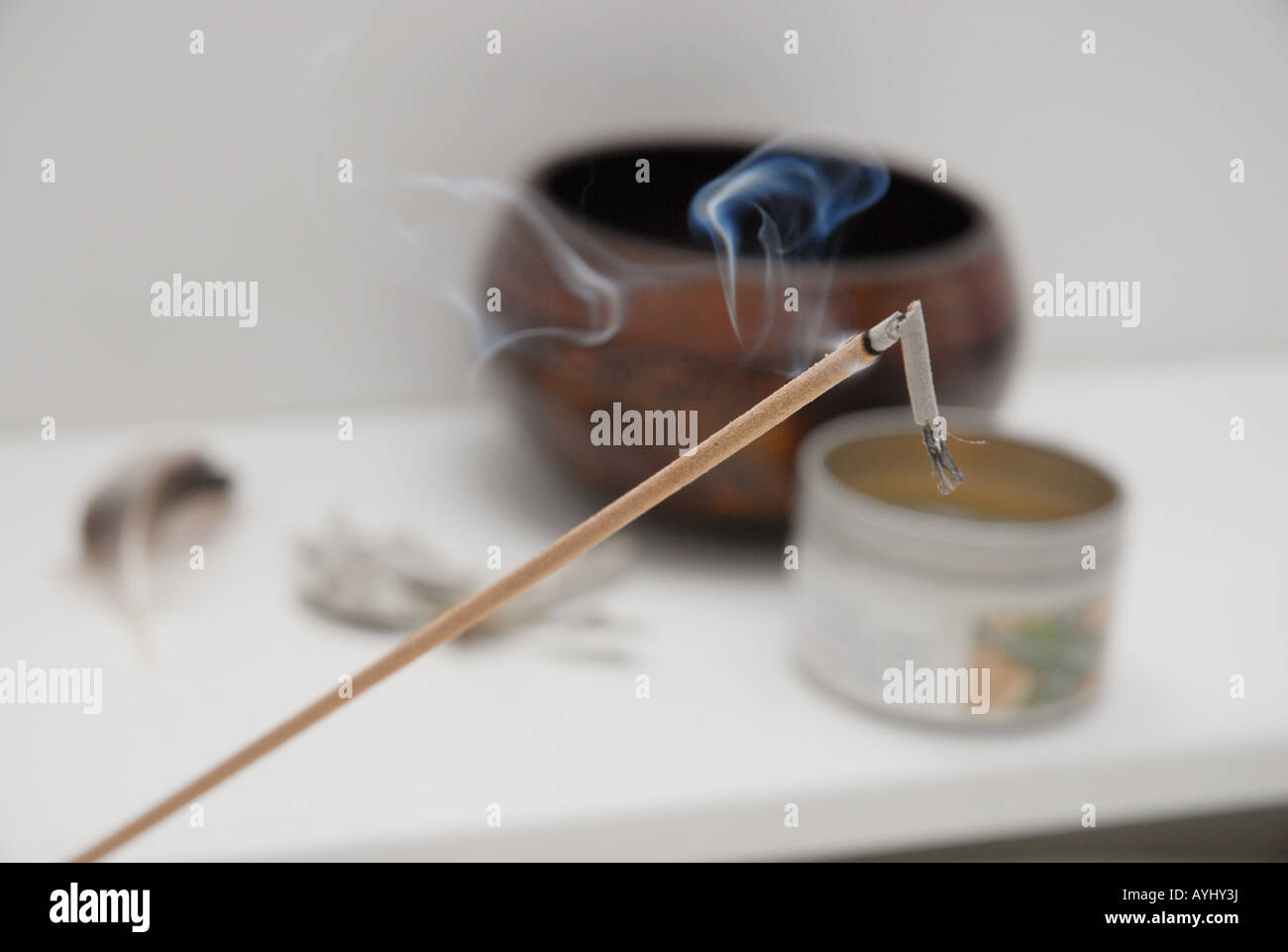 burning incense stick Stock Photo - Alamy