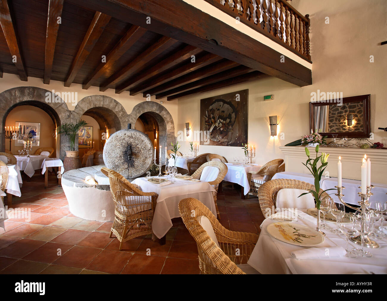 Restaurant El Olivo, Deya Mallorca Stock Photo - Alamy
