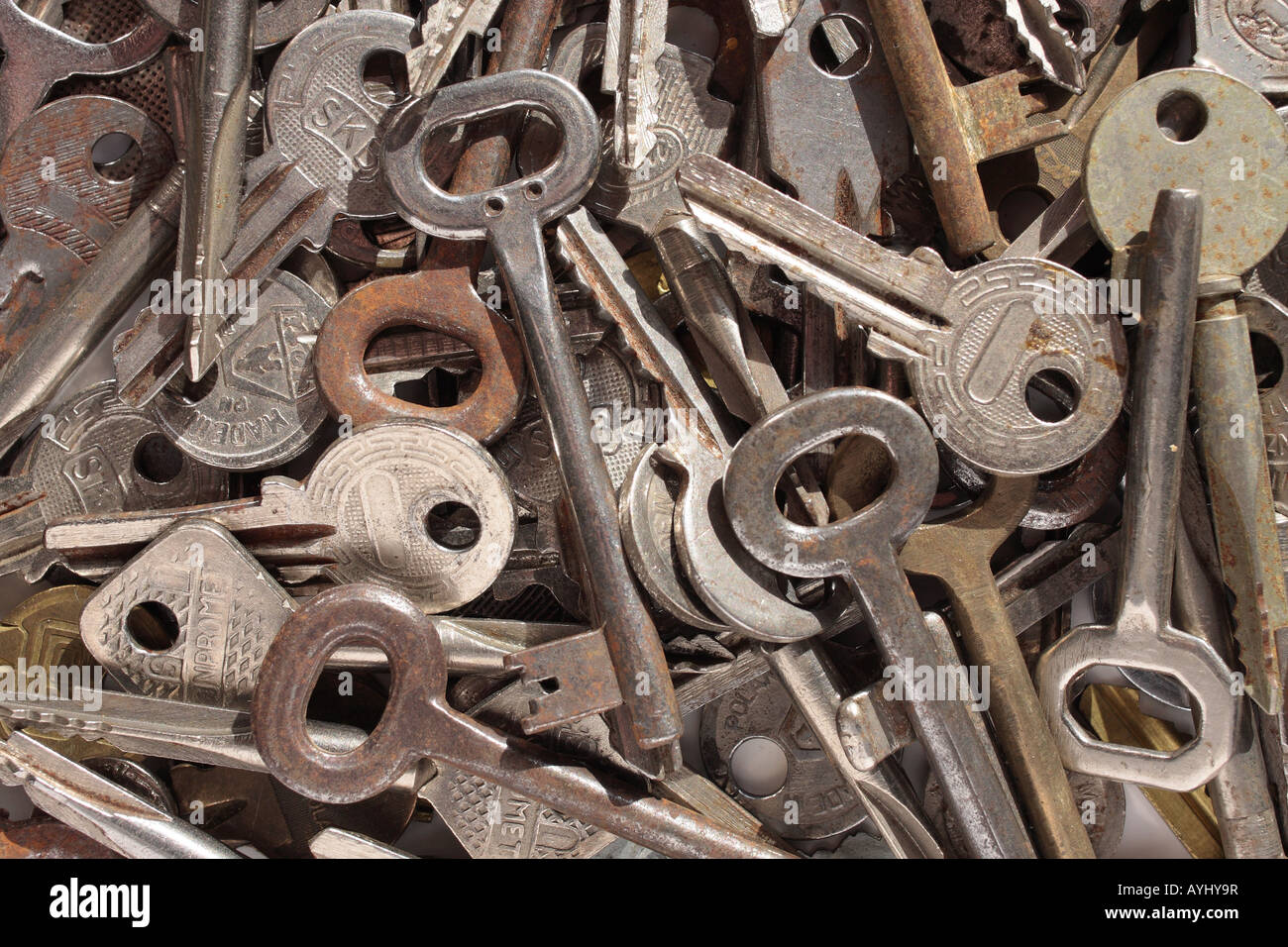 Rusty old keys Cut Out Stock Images & Pictures - Alamy
