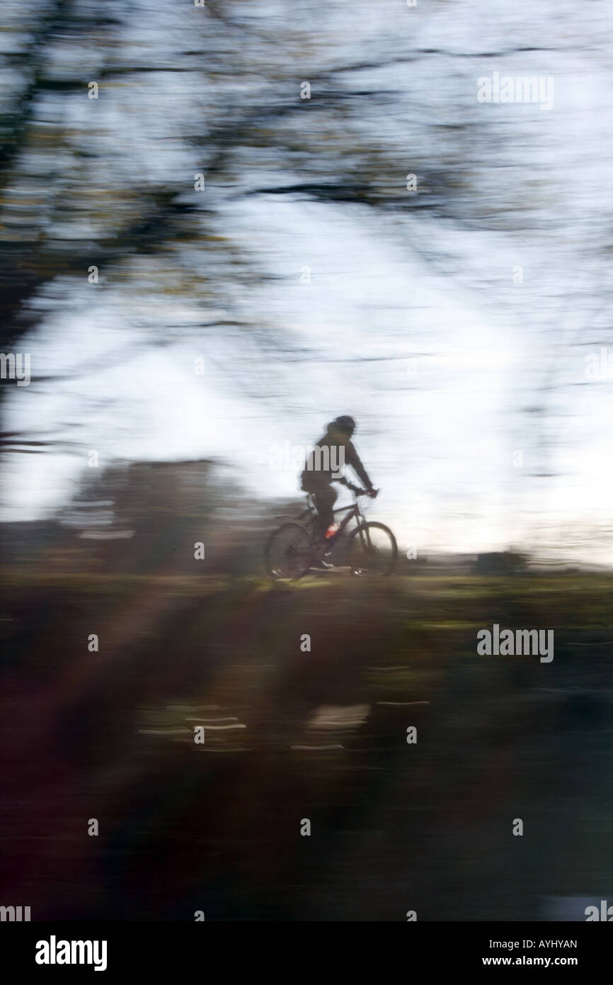 Cyclist night countryside hi-res stock photography and images - Alamy