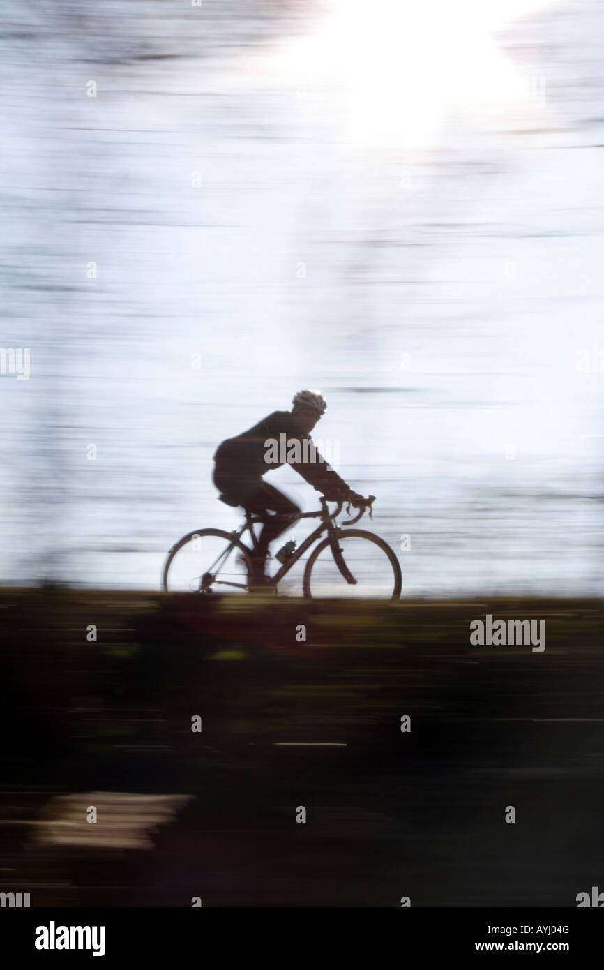 Cyclist night countryside hi-res stock photography and images - Alamy