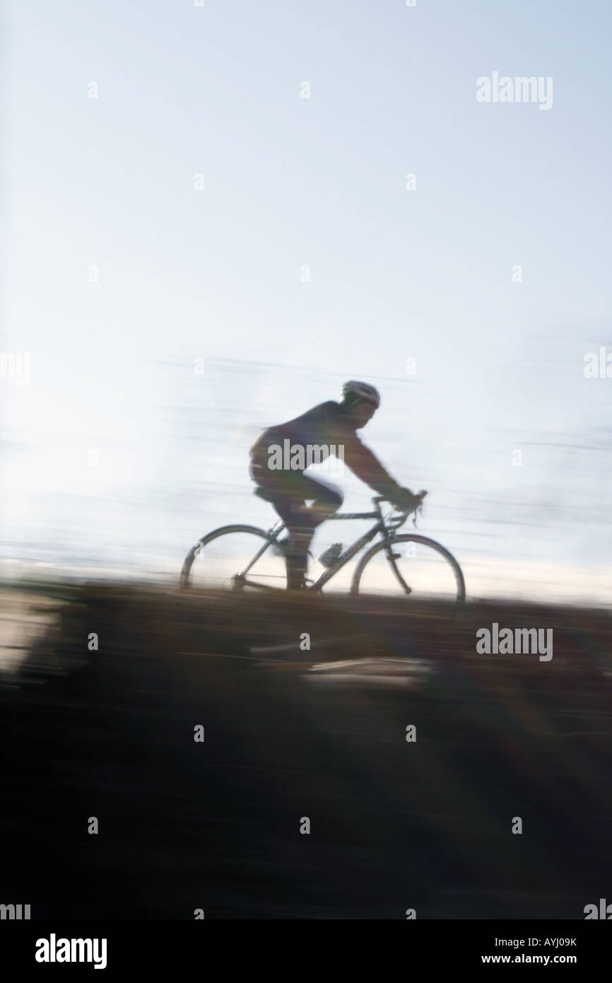 Cyclist night countryside hi-res stock photography and images - Alamy